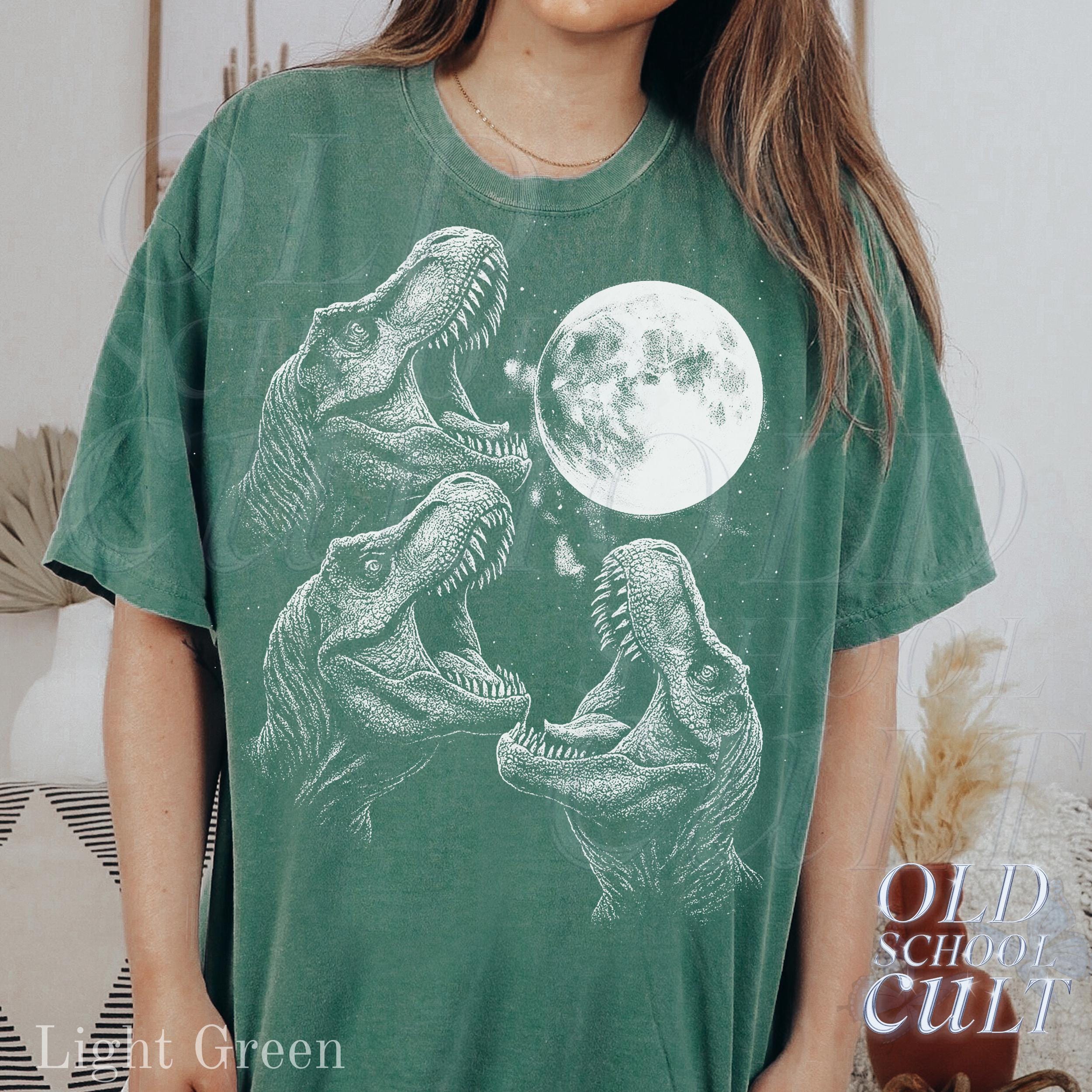 T Rex Howling to Moon Comfort Colors® Vintage Style Tshirt, Retro Funny ...