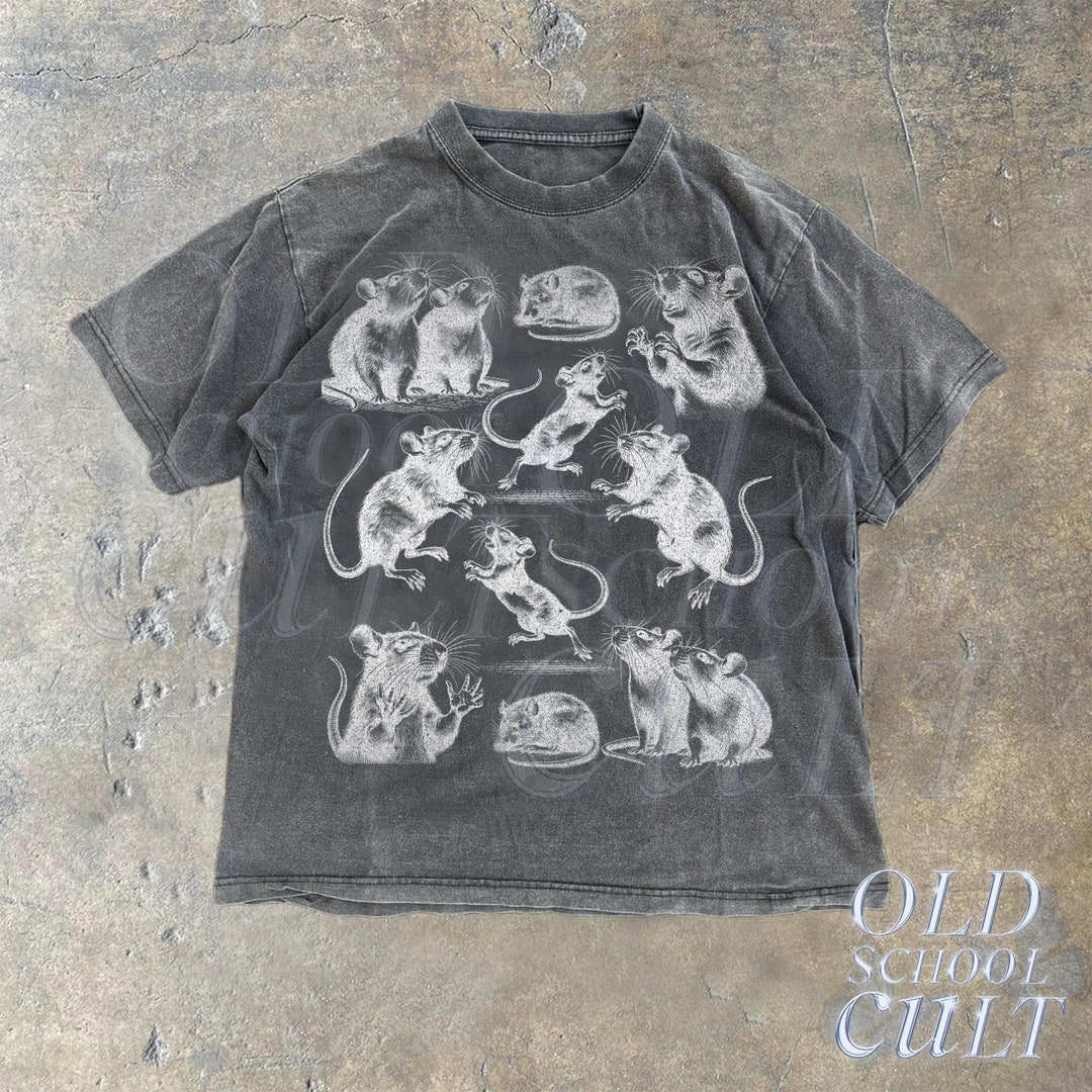 Crazy Rats Vintage 90s T-shirt, Retro Medieval Rat Tshirt, Gothic ...