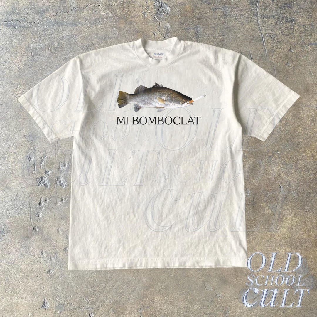 Bomboclat Fish Meme Vintage Style Shirt, Funny Fish Tee, Mi Bomboclat ...
