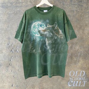 Vintage Wolf 90s Graphic Shirt, Wolf Lovers Retro Tee, 2000s Nature ...
