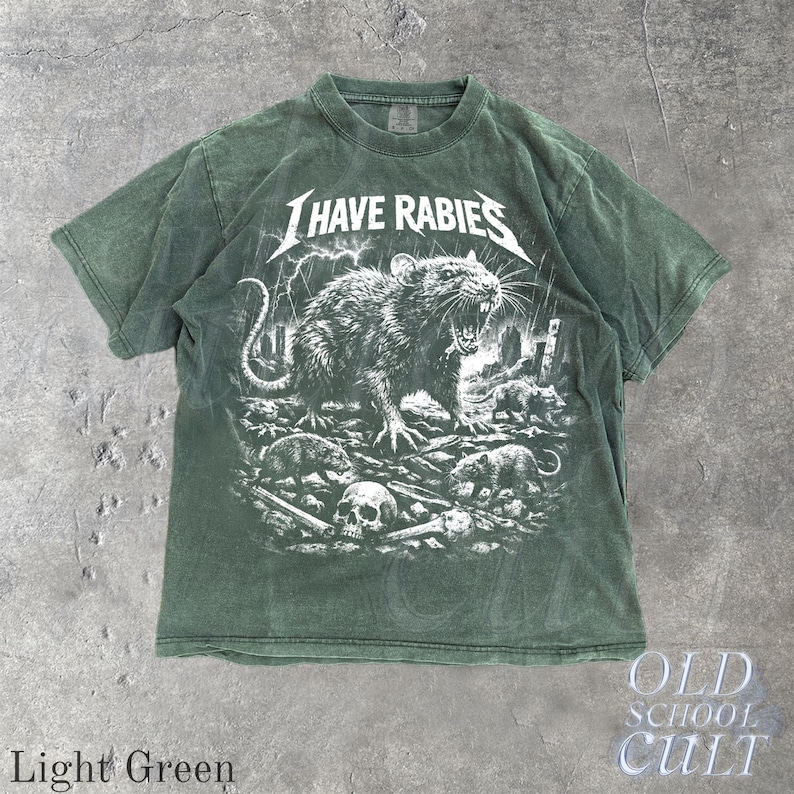 I Have Rabies Rat Vintage Graphic T Shirt, Retro Gothic Horror Rats ...