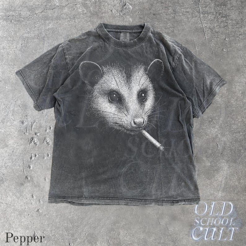 Smoking Possum Meme Shirt, Viral Internet Meme Comfort Colors® Possum ...