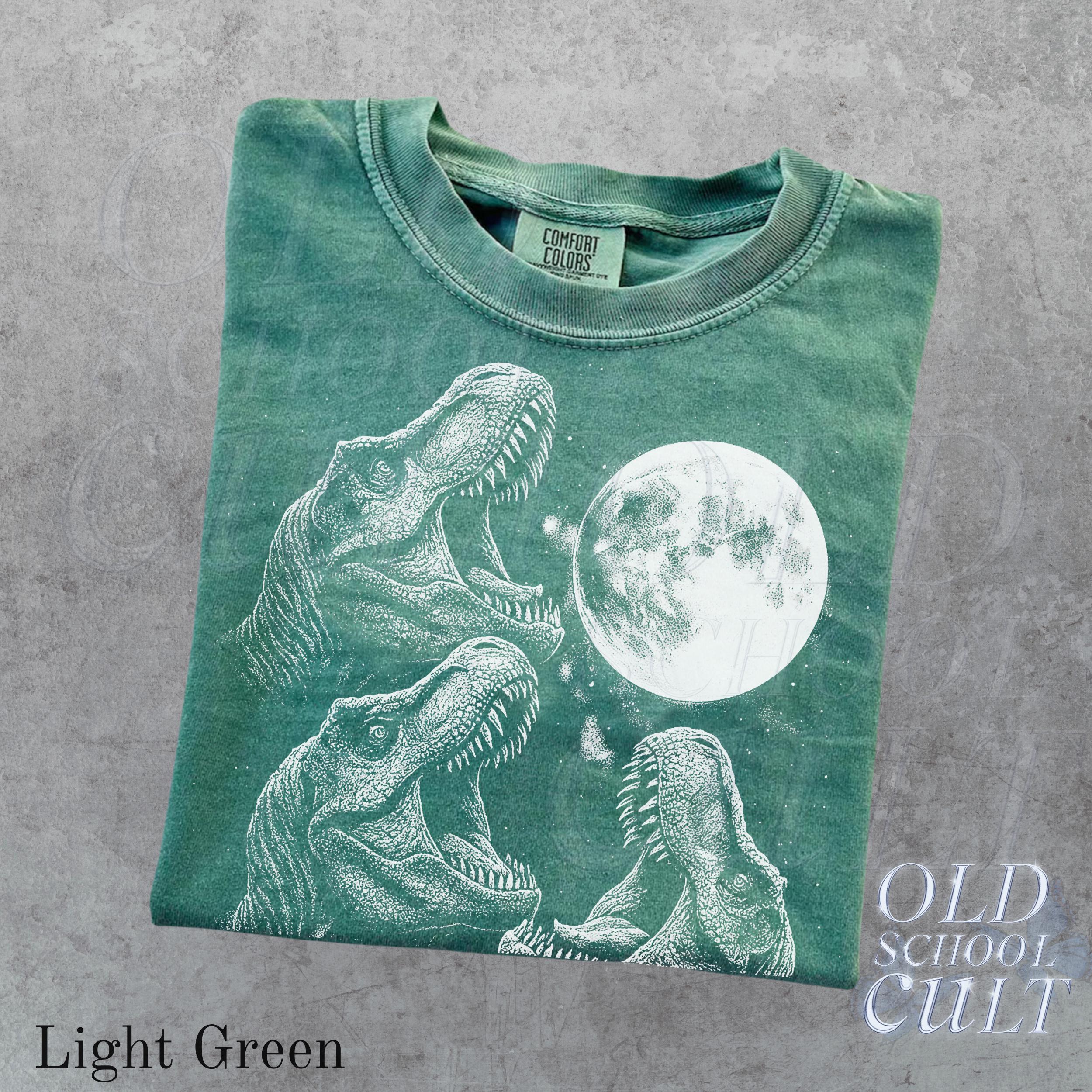 T Rex Howling to Moon Comfort Colors® Vintage Style Tshirt, Retro Funny ...