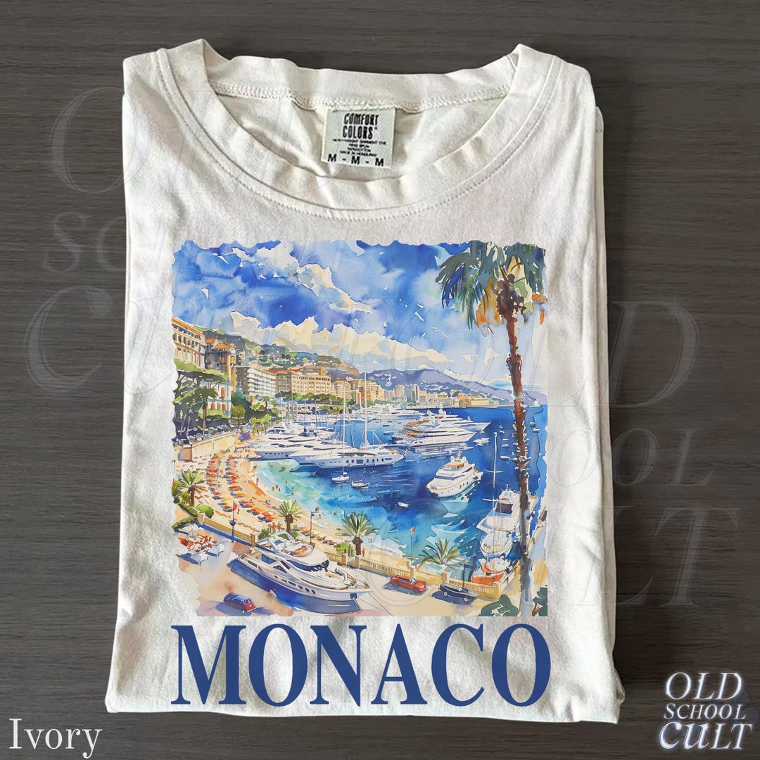 Vintage Monaco Italy Graphic T Shirt, Unisex Retro Summer Comfort ...