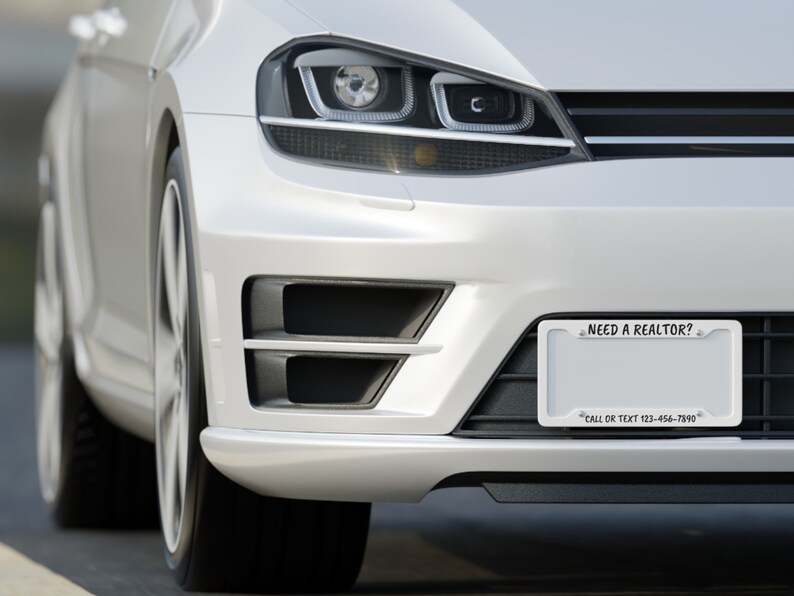 Real Estate License Plate Frame, Real Estate Advertising, License Plate ...