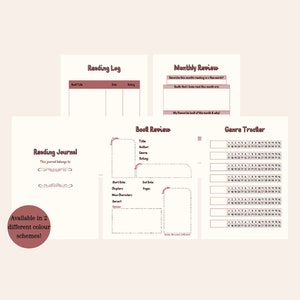 Digital Reading Journal | A4 PDF | Printable | Reading Tracker | Habits ...
