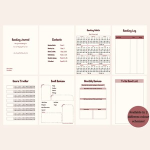 Digital Reading Journal | A4 PDF | Printable | Reading Tracker | Habits ...