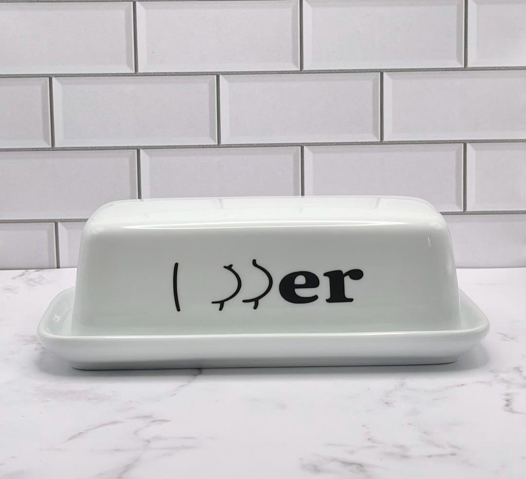 Porcelain Butter Dish | Butt-er Dish | Butter Container | Butter Stick ...