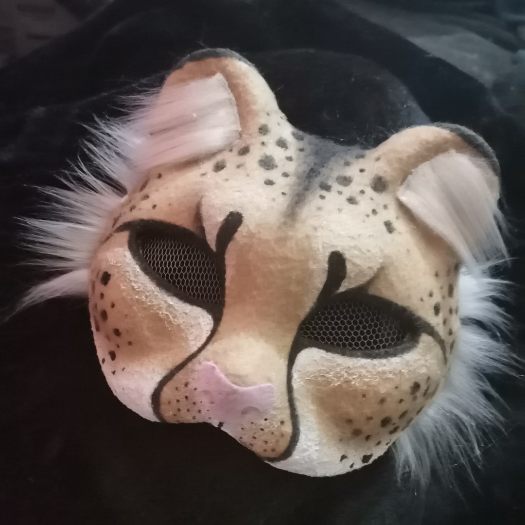 Spotted Cheetah Big Cat Mask Therian or Otherkin Choose Your Own Eye ...