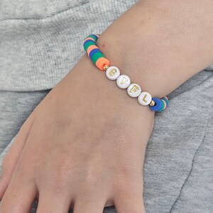 Personalized Sports Team Bracelet - Custom Bracelet - Heishi Bracelet ...