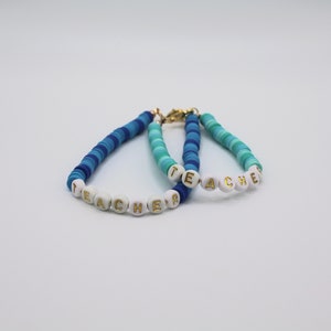 Teacher Appreciation Beaded Bracelet -- Teacher Appreciation Gift ...