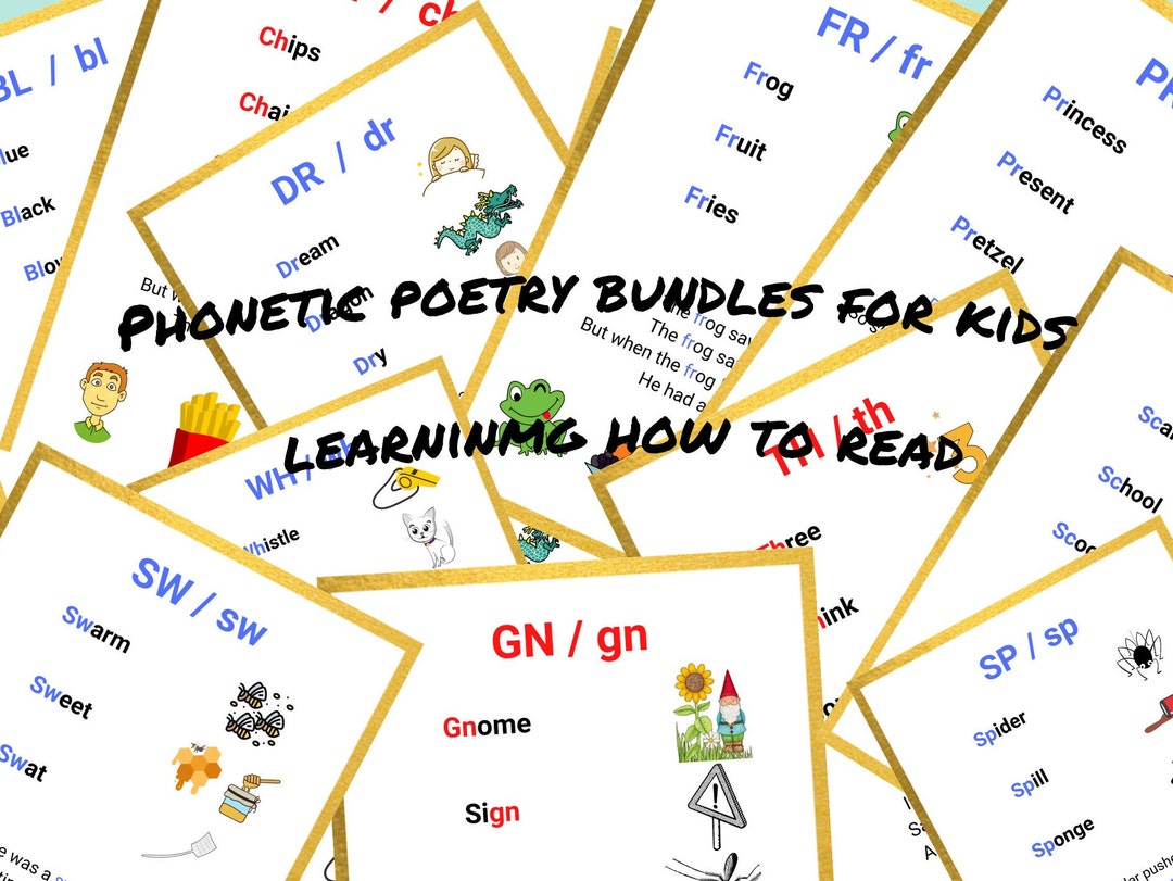 18 Phonetic Poems With Illustrations / Reading and Phonics Blending for ...