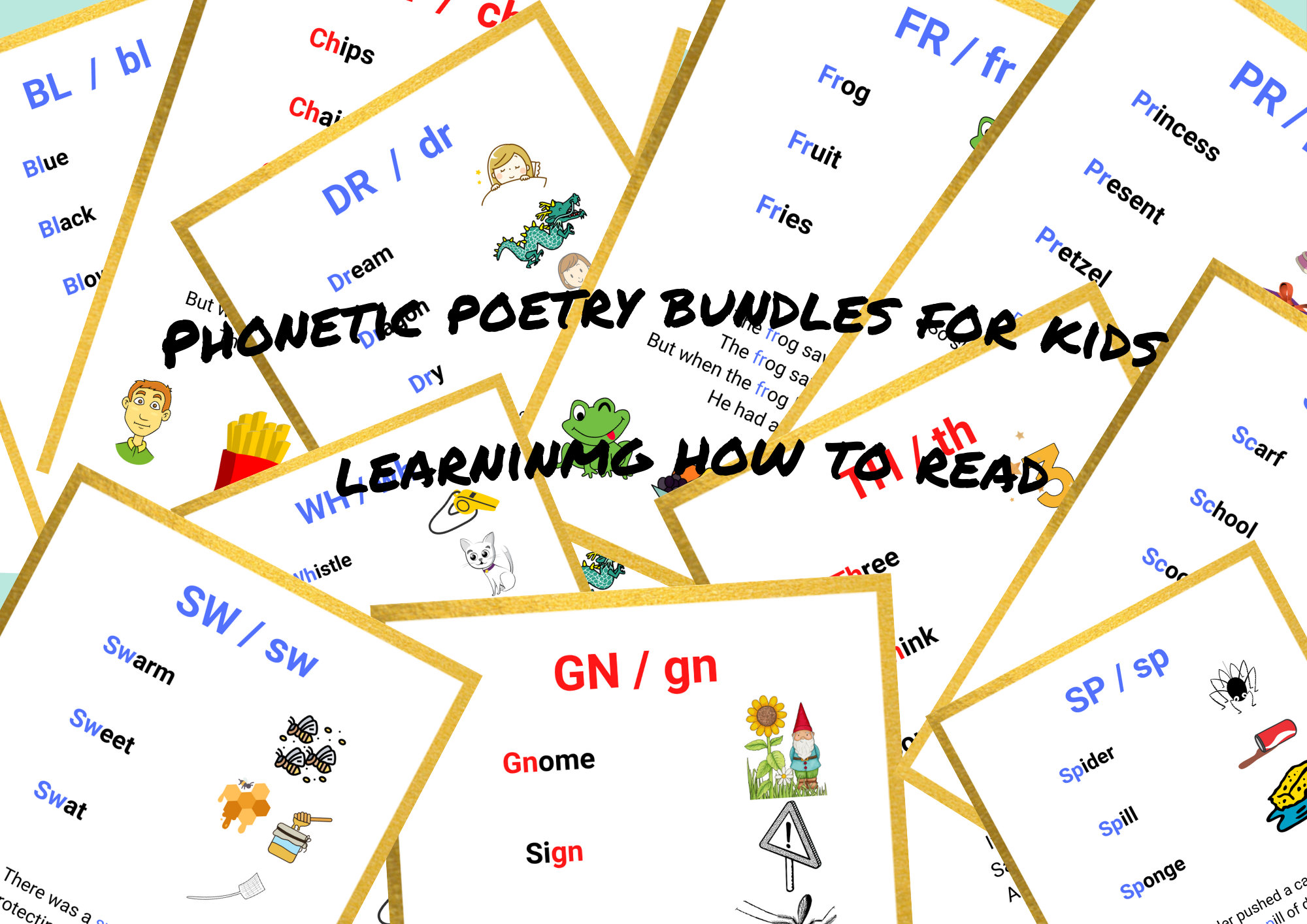 35 Phonetic Poems With Illustrations / Reading and Phonics Blending for ...