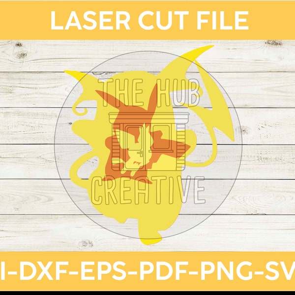 Pikachu Laser Cut File - Etsy