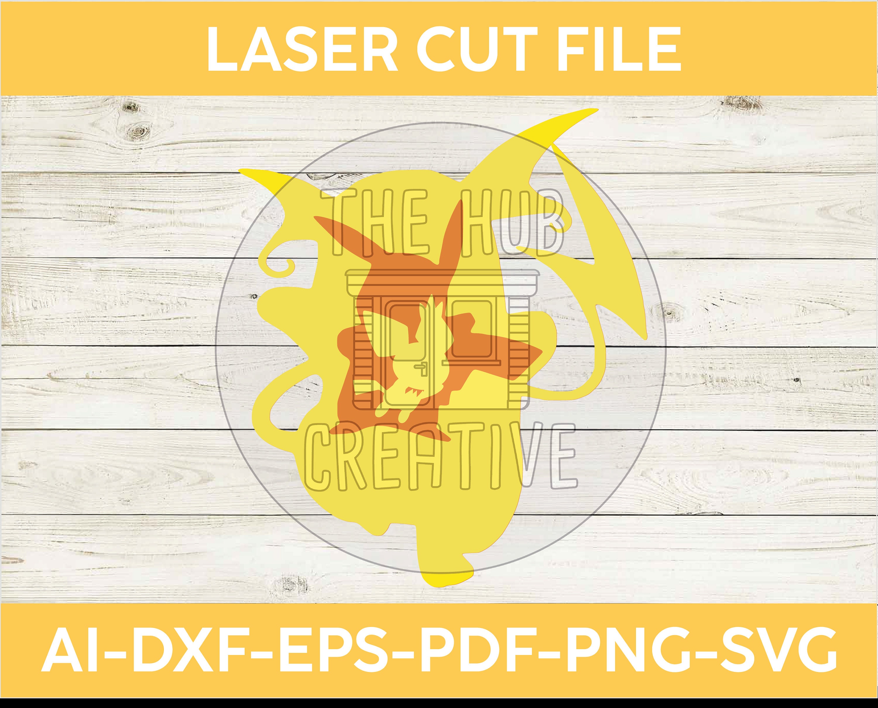 Pikachu Raichu Pokemon Evolution Laser File Cut Layered Art Design ...