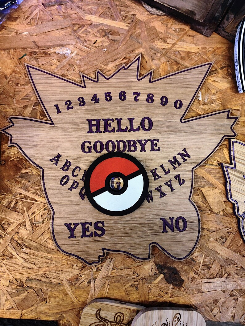 Pokemon Gengar Ouija Board Unique Japanese Gas Purple Monster Laser ...