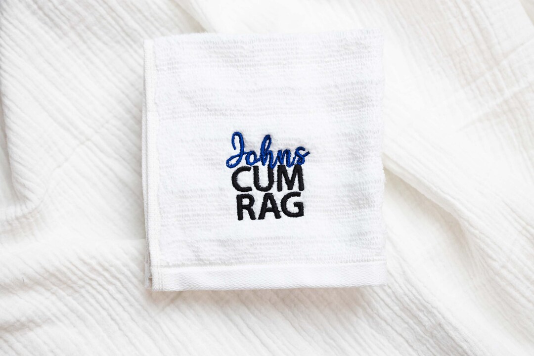 Personalized Cum Rag Couples Gift for Him and Her Embroidered Naughty ...
