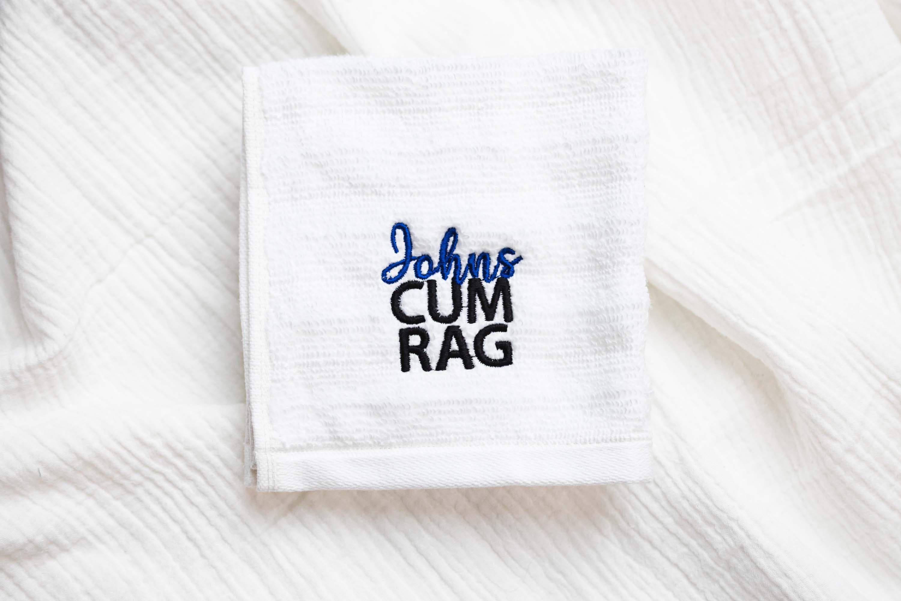 Personalized Cum Rag Couples T For Him And Her Embroidered Naughty