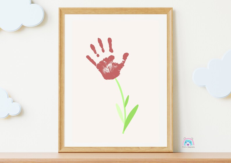 Flower Handprint Art | Keepsake | Handprint Art Craft | Hand Hands ...