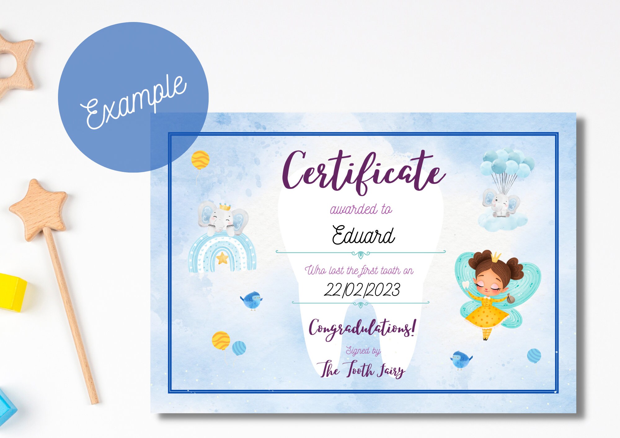 Bundle Tooth Fairy Certificate, Letter & Receipts, Printable Digital ...