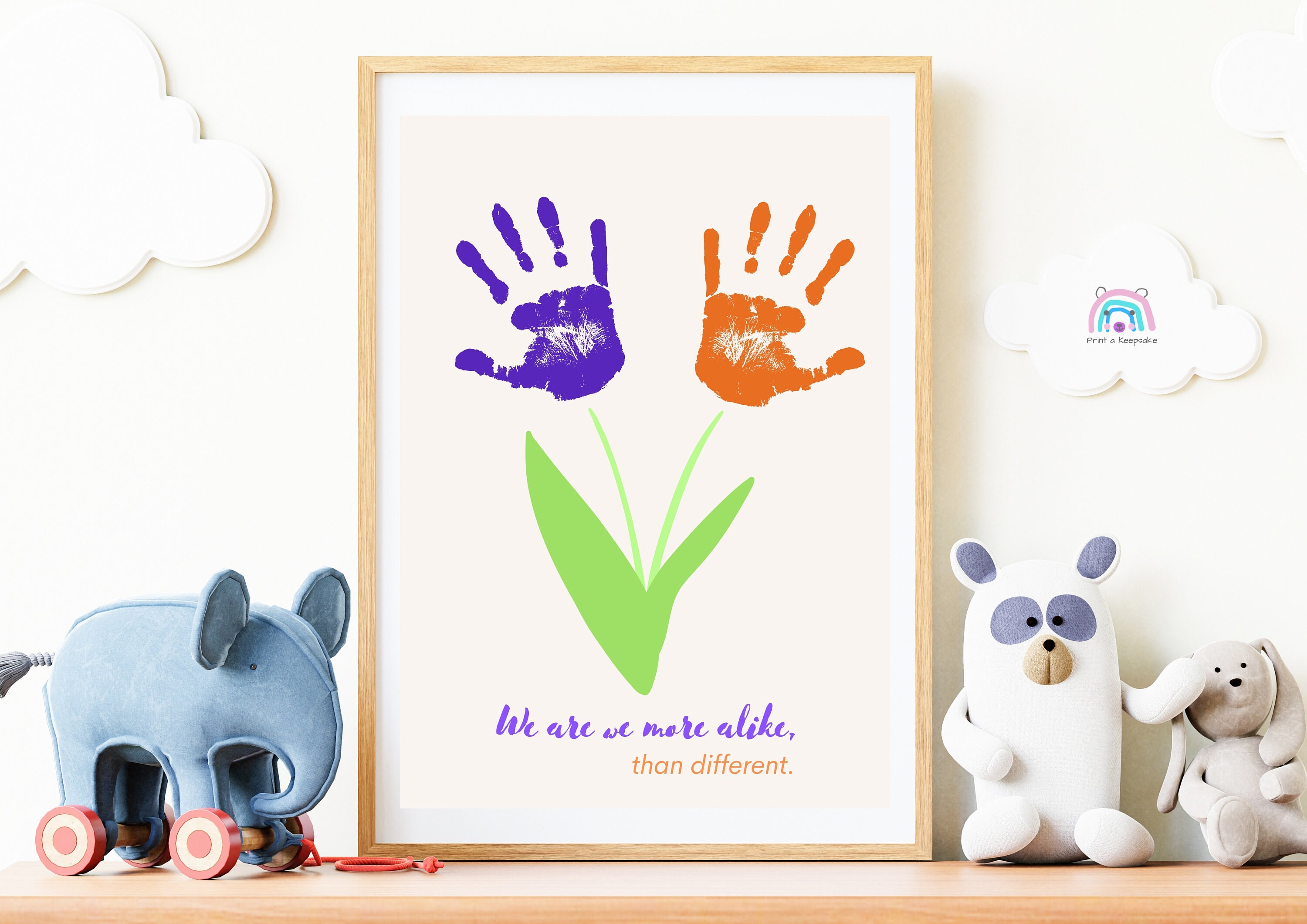 Sisters, Brothers, Best Friends Flower Handprint Art | Keepsake ...
