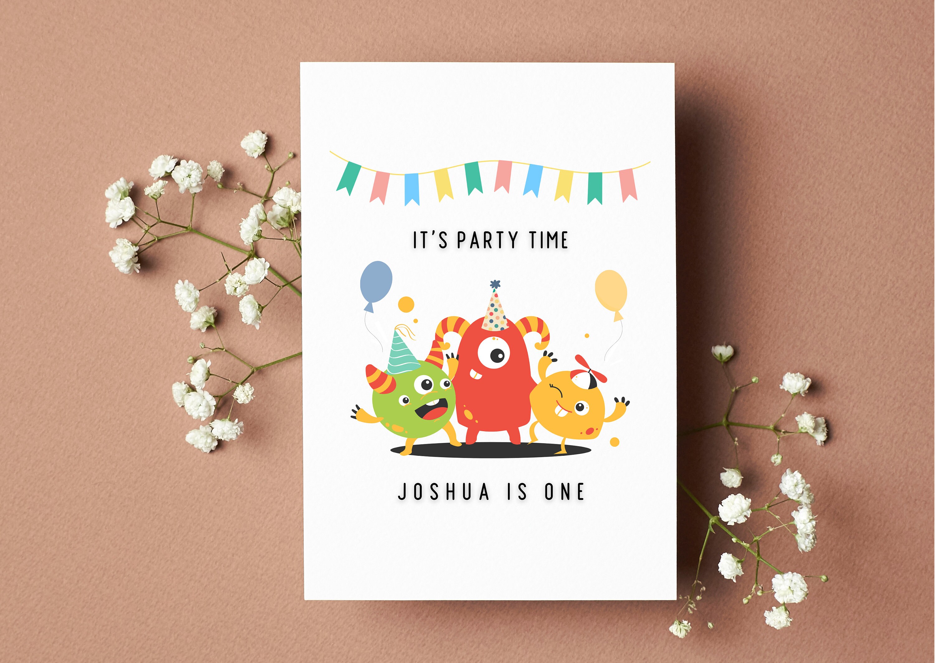 Personalised Monster Birthday Card Name & Age Birthday Card - Etsy