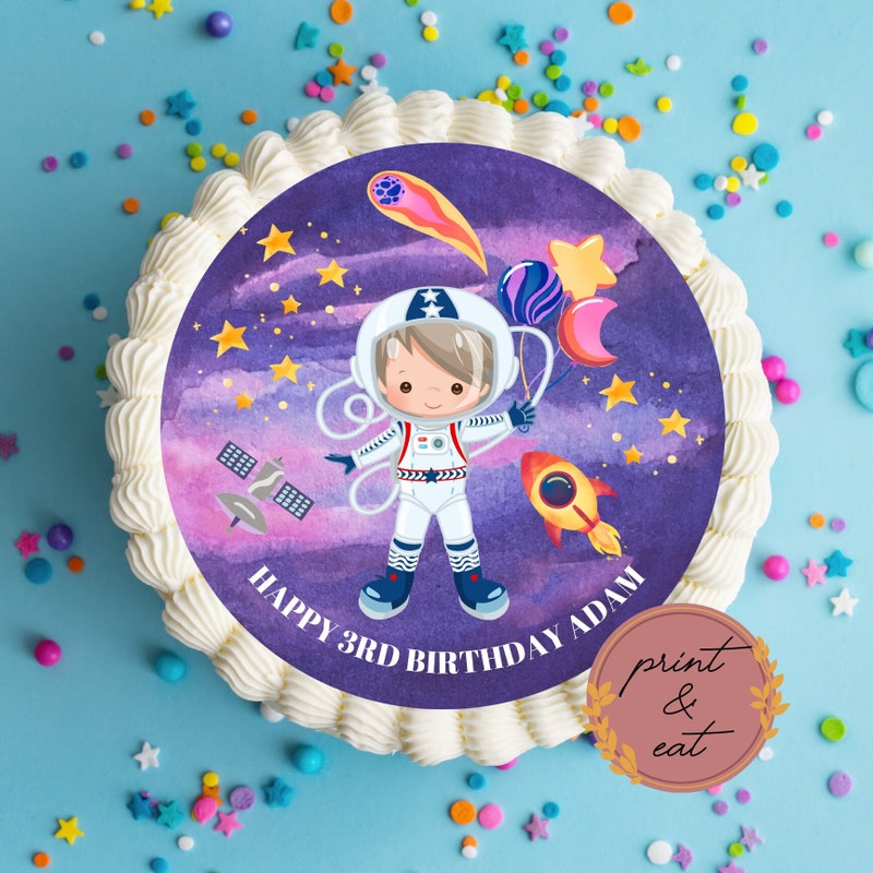 Space Cake Topper - Etsy