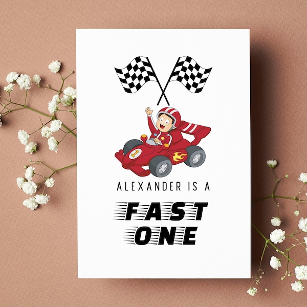 Birthday Cards Grandson Racing Car - Etsy