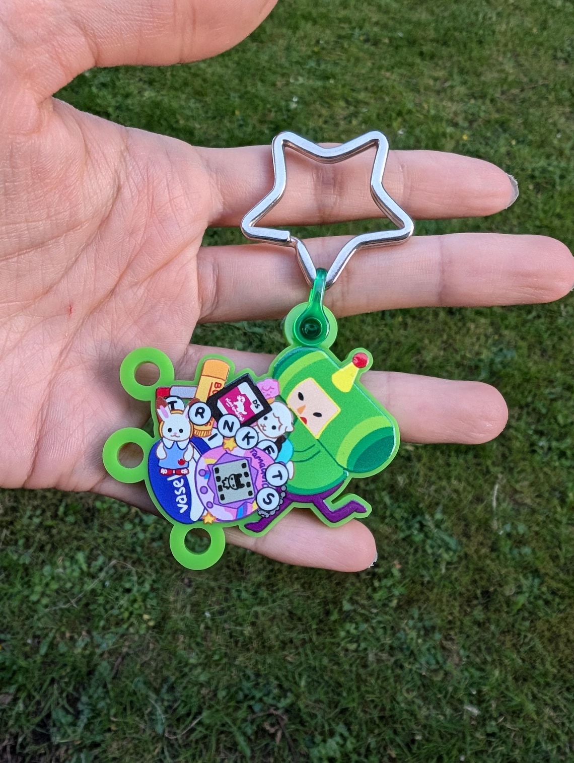Katamari Trinket Keychain Star Keyring Customizable - Etsy