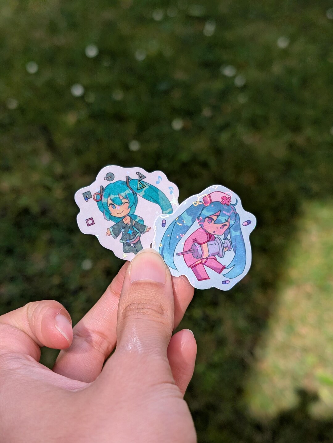 Hatsune Miku Vocaloid Project Diva Love Ward Holographic Vinyl Stickers ...