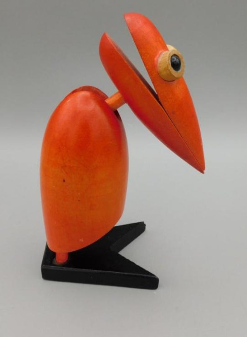 Dodo Bird Zoo Line Danish J.V. OREL Designed MCM Wood Carved Figure ...