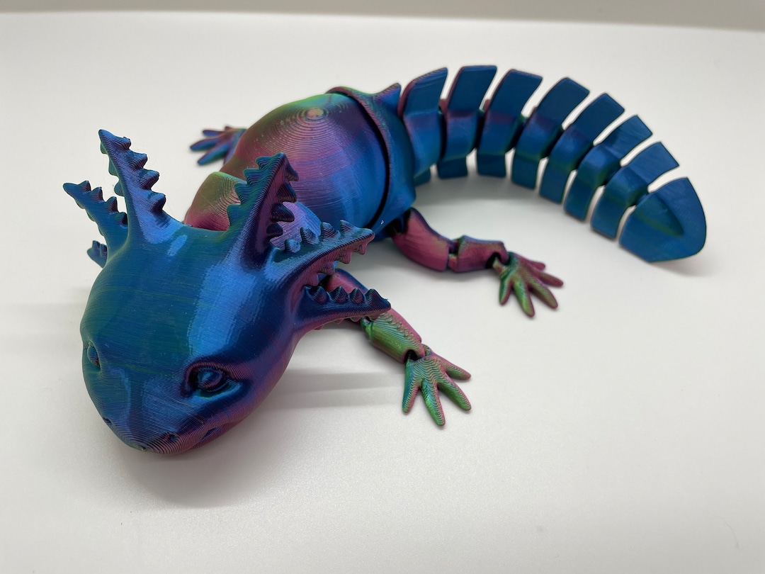3D Printed Articulated Axolotl - Etsy