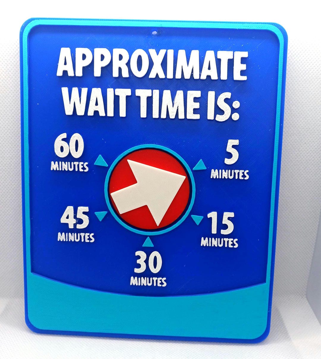 3d Printed Wait Time Sign - Etsy