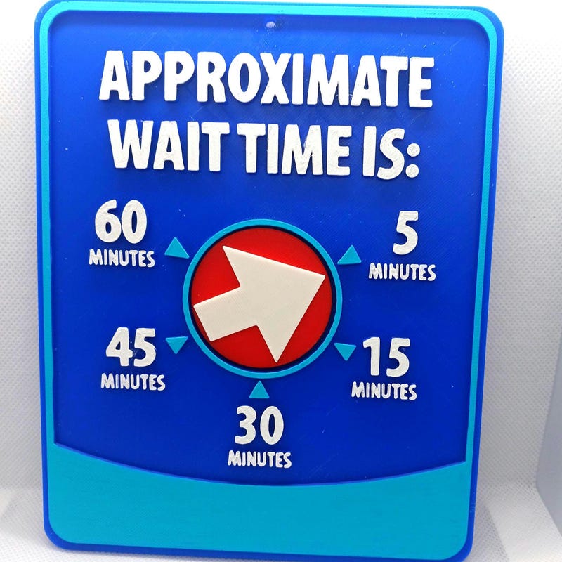 Wait Time Signs - Etsy
