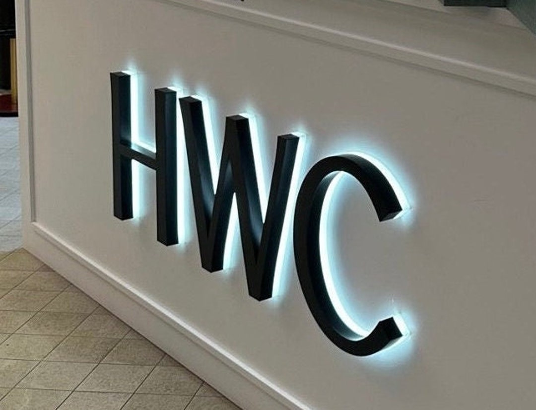 Backlit Logo Wall Sign, Backlit Sign , Indoor Welcome Sign, 3d Logo, Custom Sign, Wall Sign ...