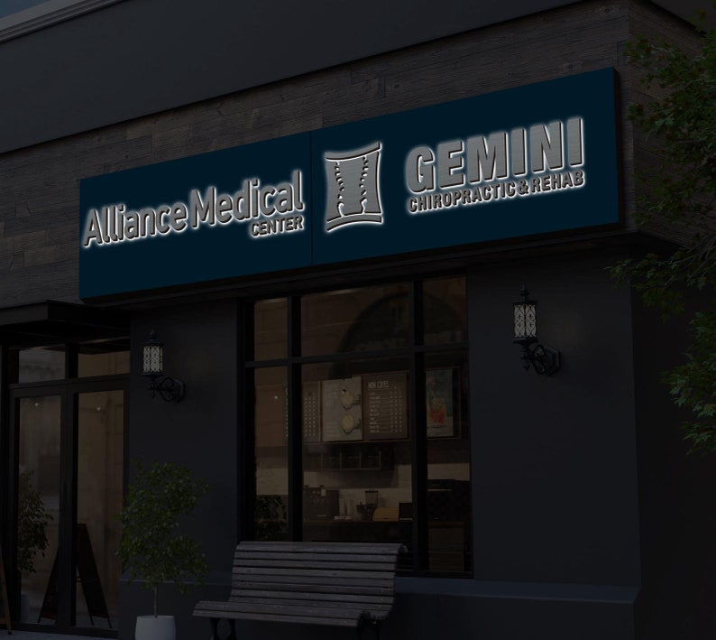 Backlit Sign, Silver Letters, Silver Chrome Sign, Outdoor Sign, Custom ...