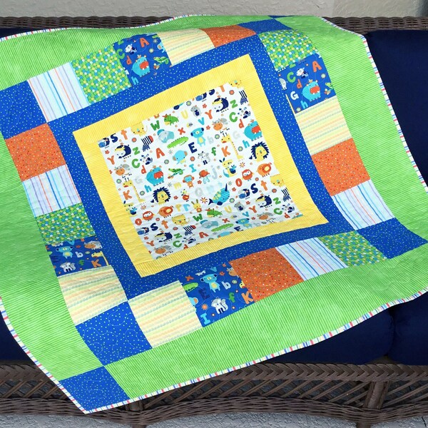 Bright Baby Quilt - Etsy