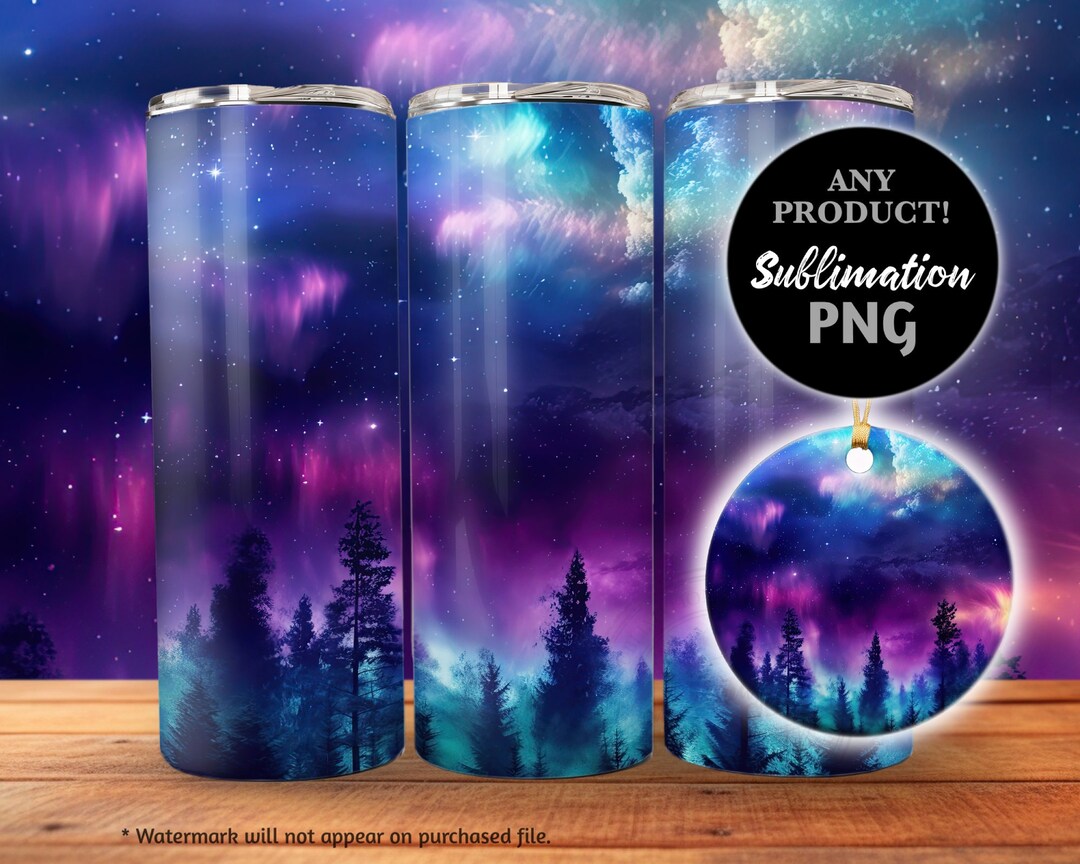 Alcohol Ink Forest Tumbler Wrap PNG for Sublimation, 20 Oz 30 Oz Skinny ...