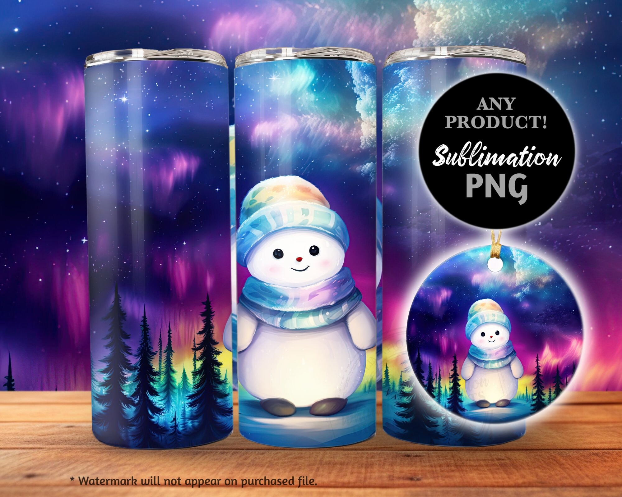 Alcohol Ink Snowman Tumbler Wrap PNG for Sublimation, 20 Oz 30 Oz ...
