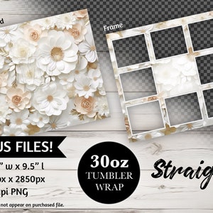 Beautiful Wedding Photo Collage 20oz Tumbler Wrap PNG for Sublimation ...