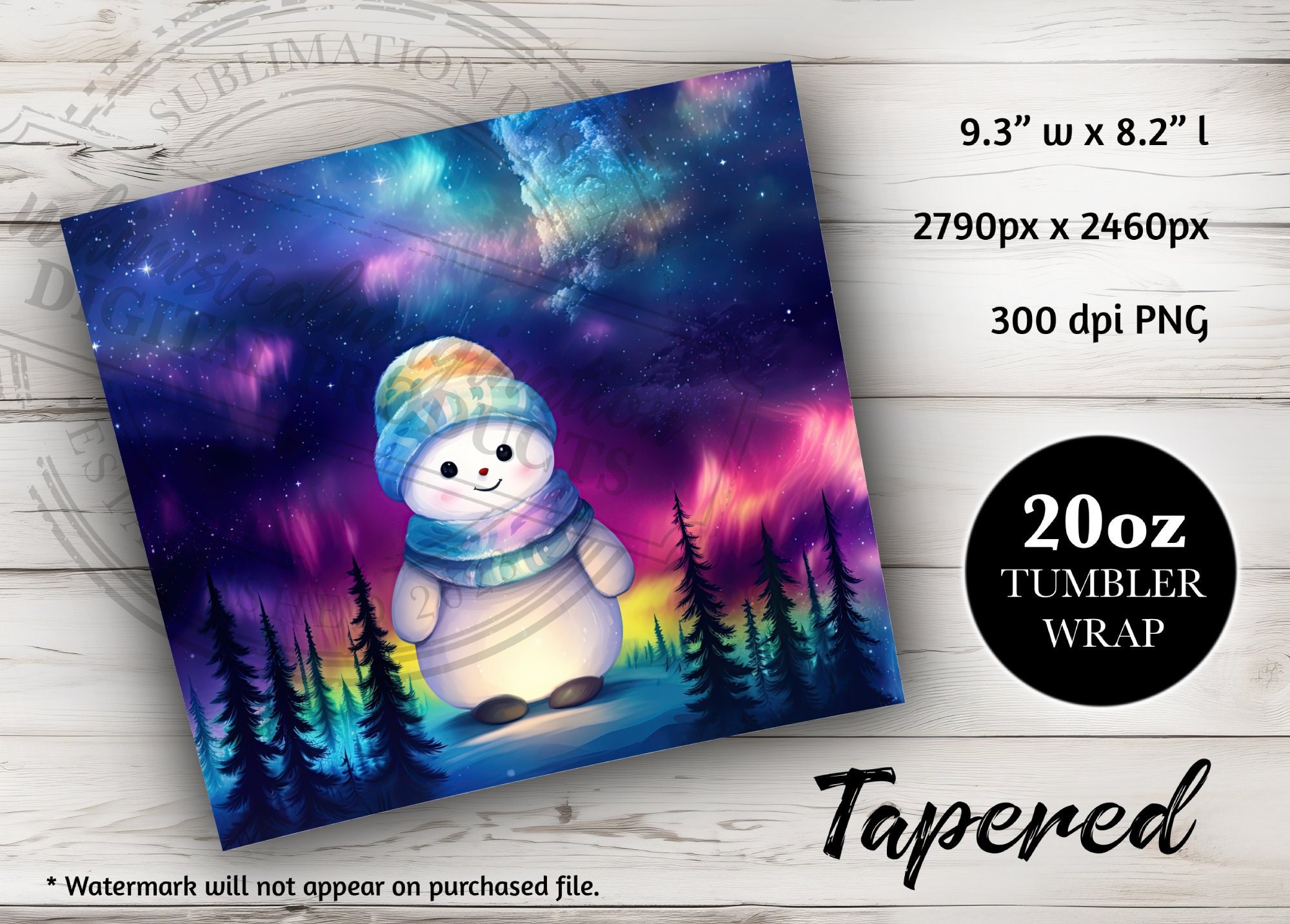 Alcohol Ink Snowman Tumbler Wrap PNG for Sublimation, 20 Oz 30 Oz ...