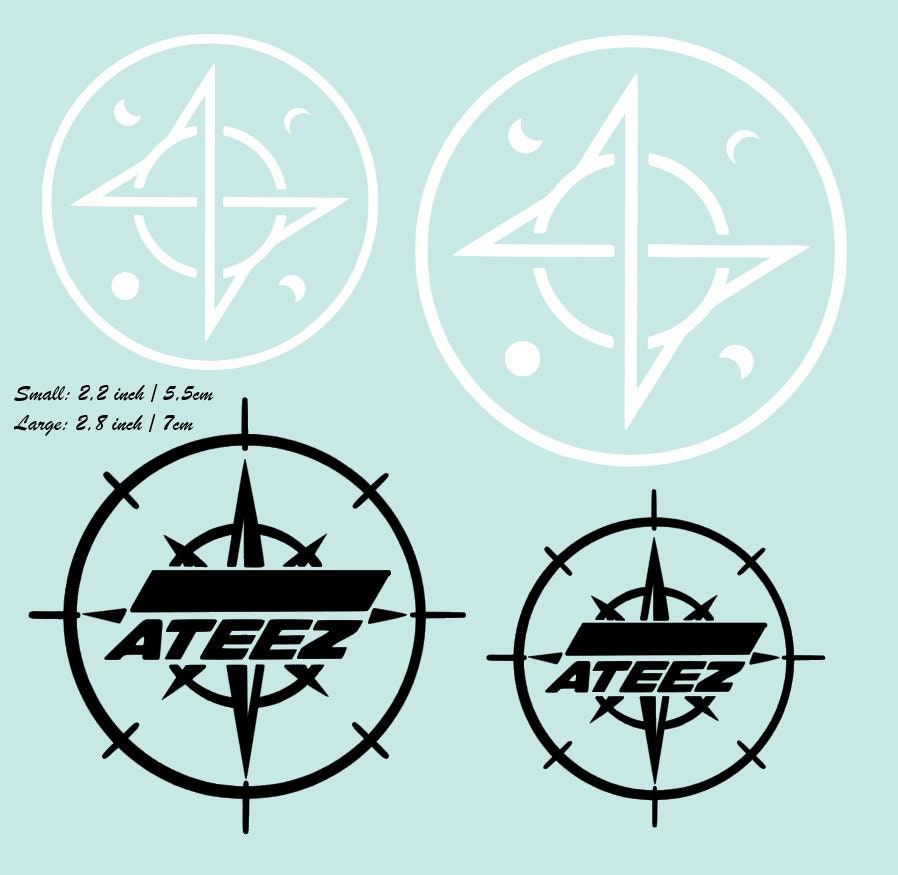 Ateez Logo Compass Hongjoong Hourglass Moon Phase - Etsy