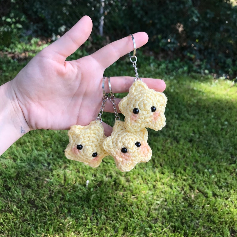 Kawaii Star Crocheted Keychain Amigurumi Cute Bag Charm - Etsy