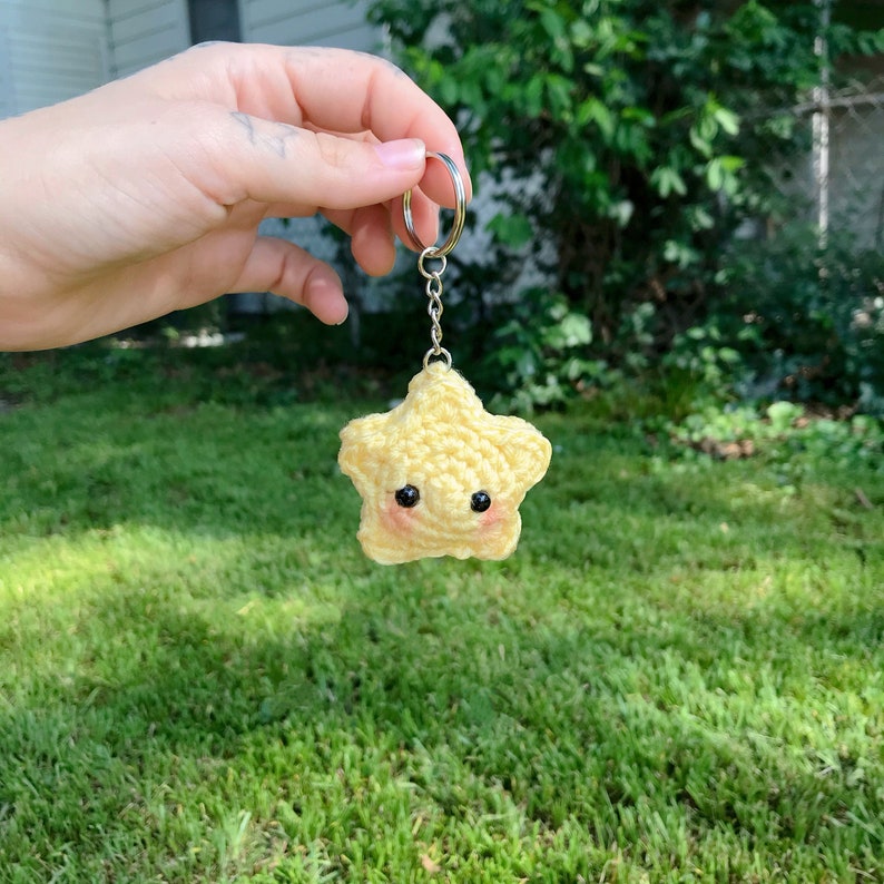 Kawaii Star Crocheted Keychain Amigurumi Cute Bag Charm - Etsy