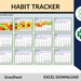 Daily Habit Tracker | Habit Excel Spreadsheet | Excel Tracker | Excel ...