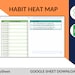 Daily Habit Tracker Spreadsheet | Habit Heat Map Spreadsheet | Annual ...