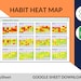 Daily Habit Tracker Spreadsheet | Habit Heat Map Spreadsheet | Annual ...