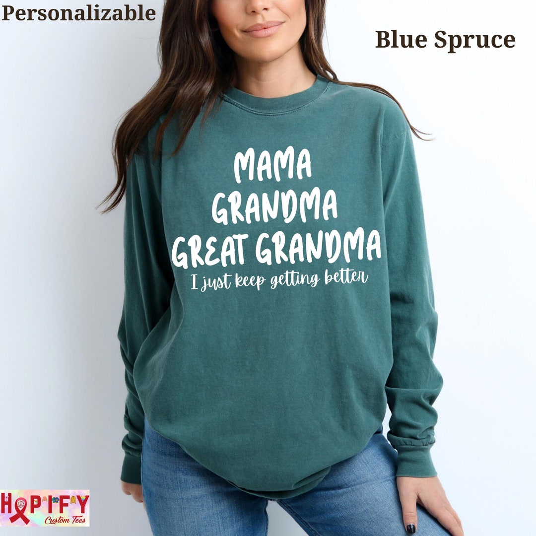 Comfort Colors® Long Sleeve Mom Grandma Great-grandma, Pregnancy ...