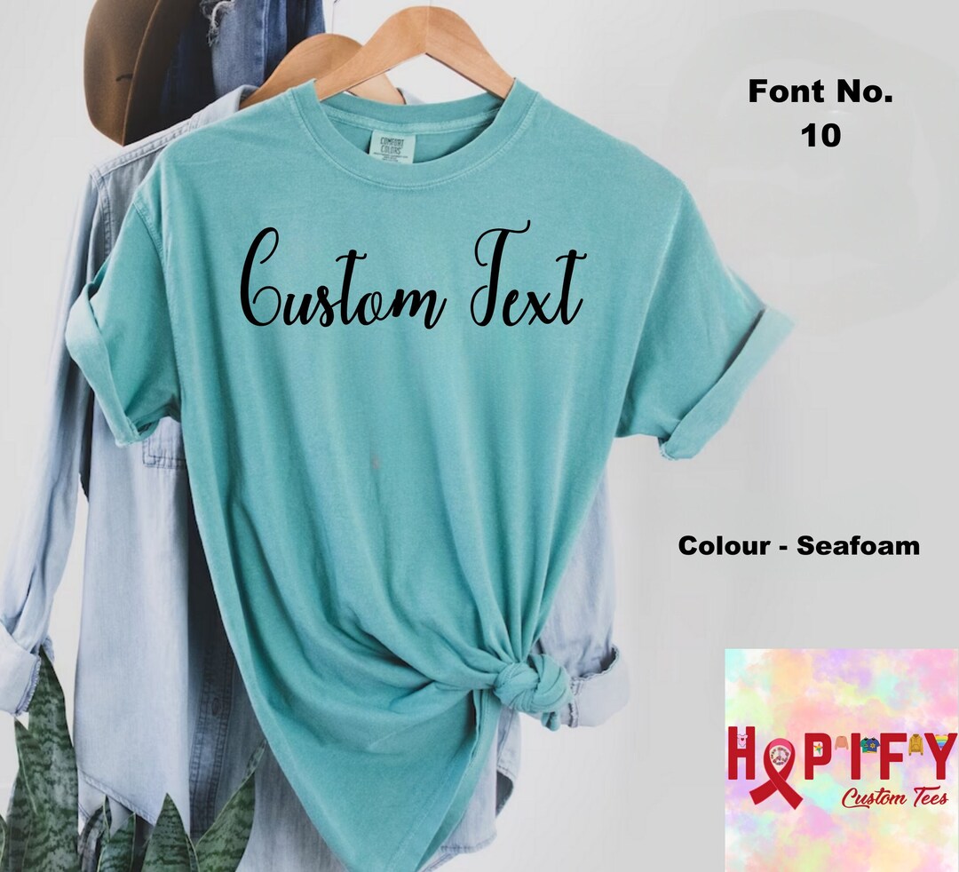 Comfort Colors Custom Shirt, Vacation Tshirt, Cursive Custom ...