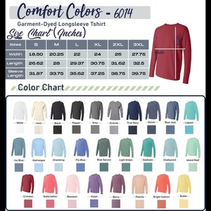 Custom Comfort Colors, Personalized Logo Long Sleeve T-shirt ...